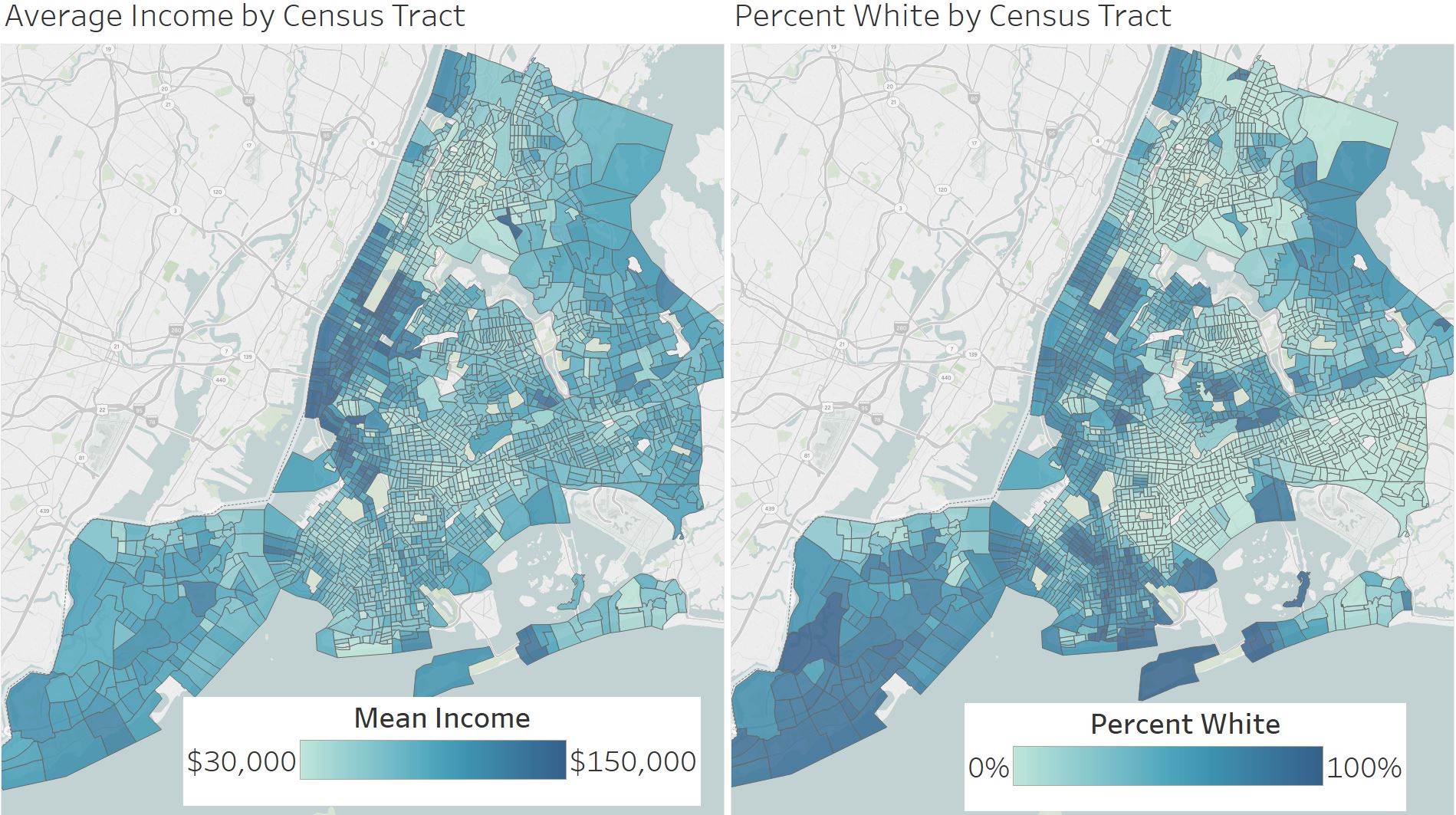 The City in Space: Racial and Economic Segregation in NYC - Think Urbanism